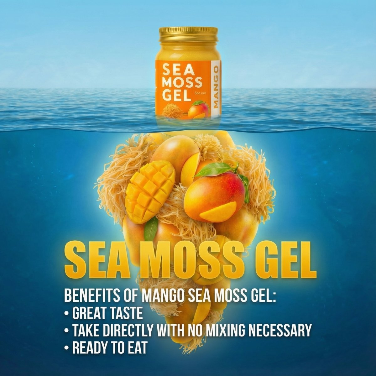 Mango Sea Moss Gel - Naturally Delicious & Pure | World Moss